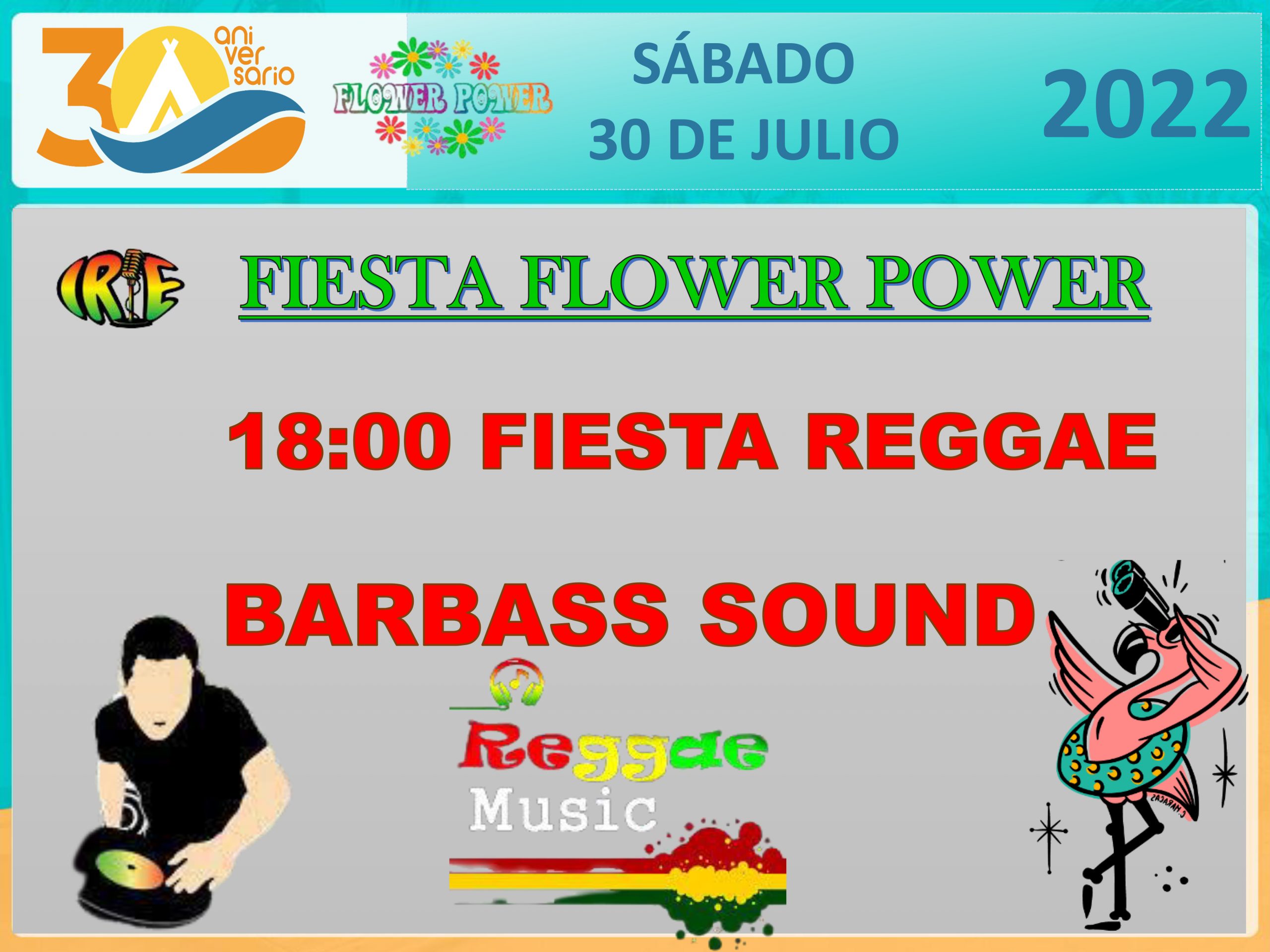 DJ fiesta Flower Power - Los Escullos Cabo de gata